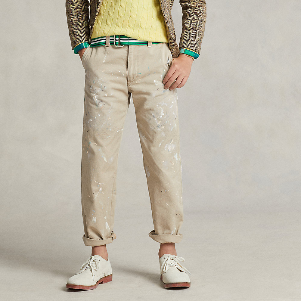 Ralph Lauren Classic Fit Paint-Splatter Chino Pant In Tavernier